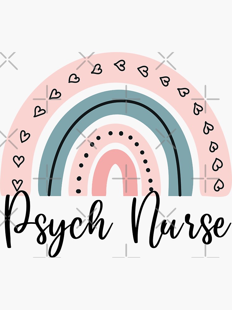 "Psych Nurse Boho Rainbow" Sticker for Sale by sonnetandsloth | Redbubble