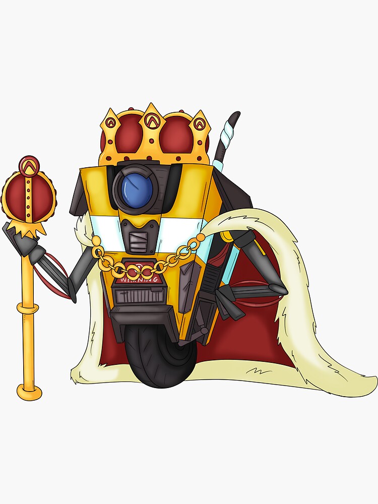 "Borderlands King Claptrap" Sticker for Sale by CaptainShivers | Redbubble