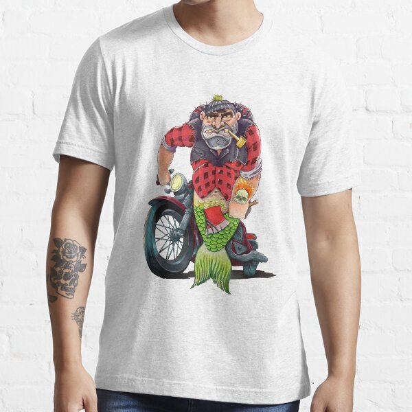 "Mermaid Biker" T-shirt for Sale by NevermindOnArt | Redbubble | biker ...