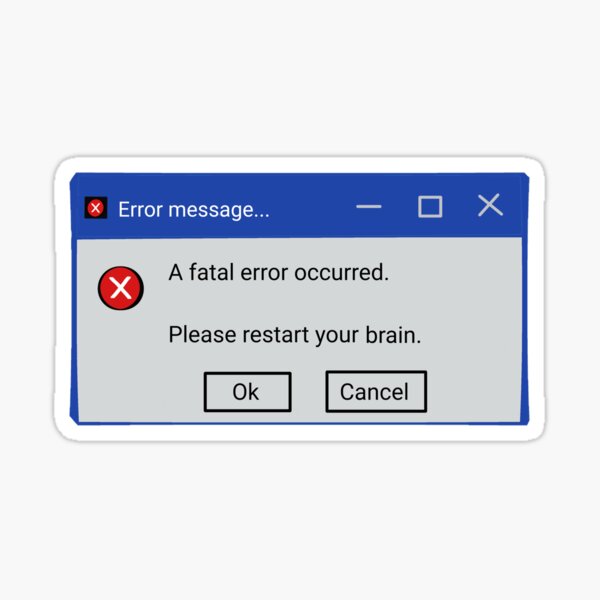 "Custom Error Win98" Sticker for Sale by Naylacia | Redbubble