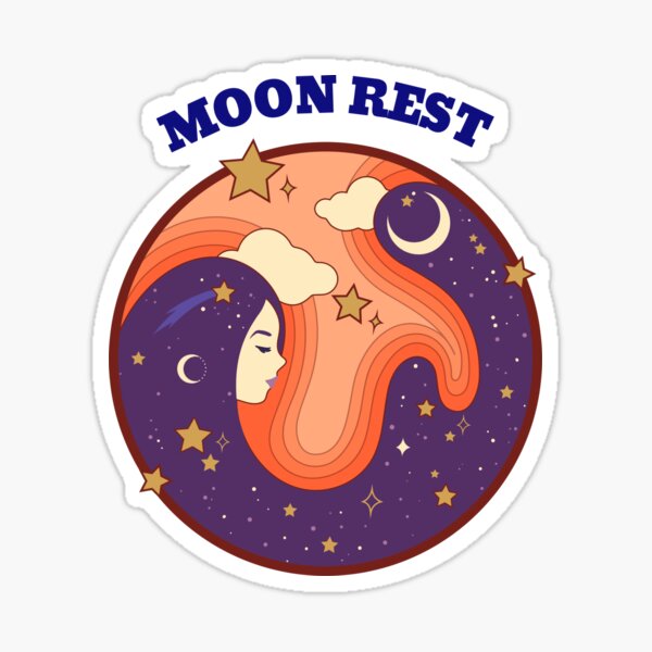 "Beautiful Moon Rest Design" Sticker by TrazosdeLala | Redbubble