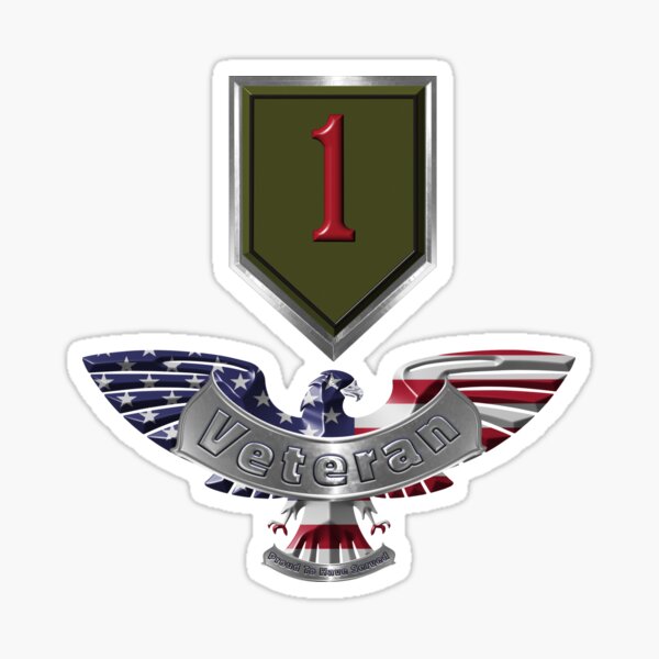 " 1st Infantry Division “Big Red One” Veteran" Sticker for Sale by ...