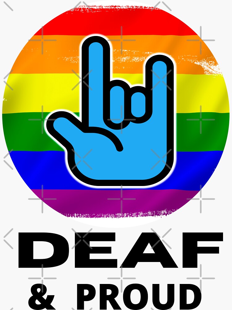 "Deaf and proud lgbt " Sticker for Sale by erozzz | Redbubble