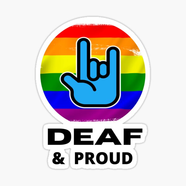 "Deaf and proud lgbt " Sticker for Sale by erozzz | Redbubble