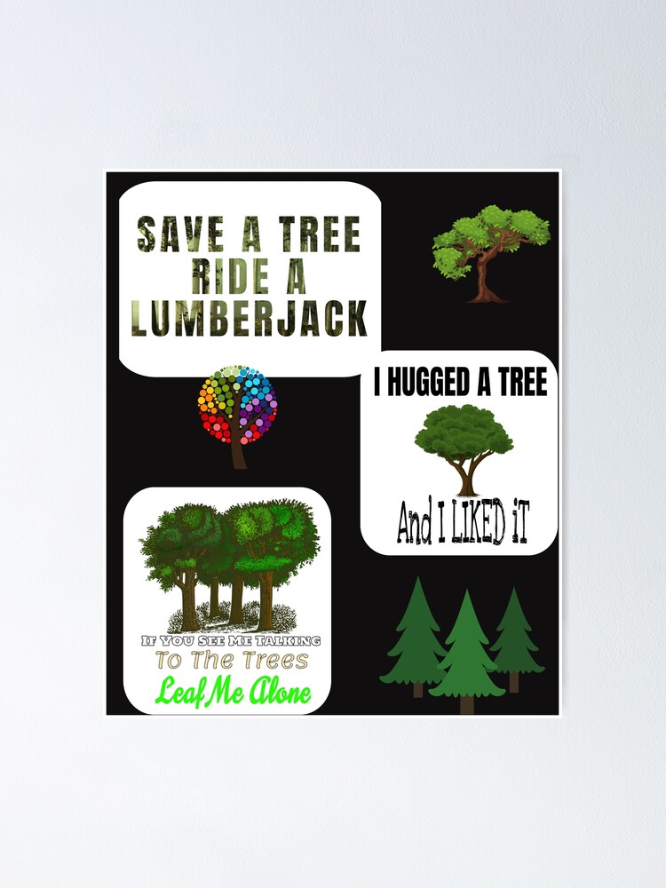 "Tree Themed Sticker Pack" Poster for Sale by PheeMart | Redbubble