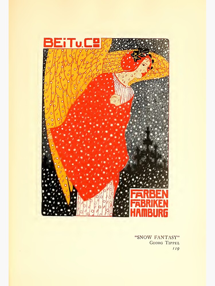 "Snow Fantasy Vintage Retro Magazine Poster" Sticker for Sale by ...