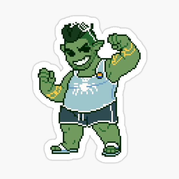 "Crab King Ragh Pixel" Sticker for Sale by devildaisy | Redbubble