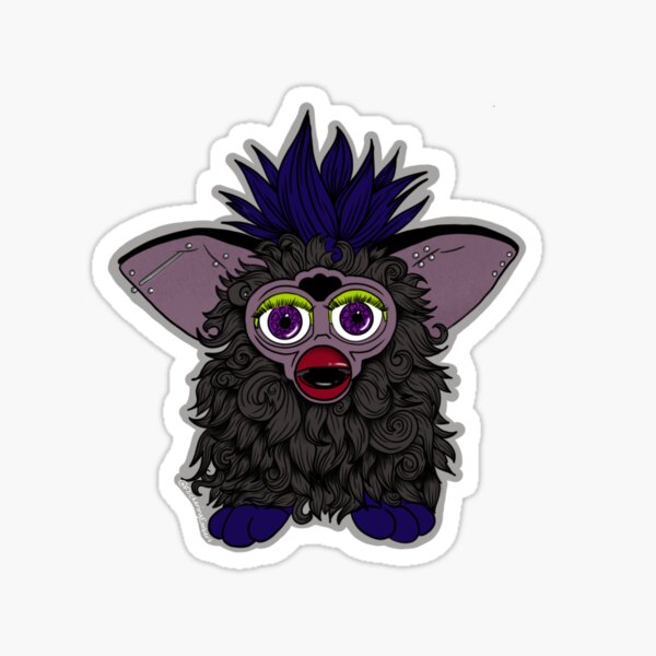 "Goth Furby" Sticker for Sale by FlickerinEmbers | Redbubble