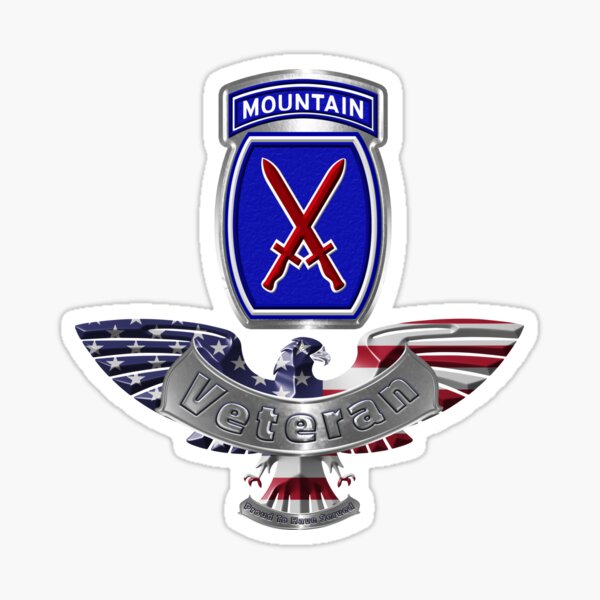 "10th Mountain Division Veteran" Sticker for Sale by SoldierAlways ...