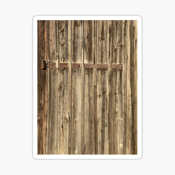 "Vintage Brown Wooden Door Country Life Aesthetic" Sticker for Sale by ...
