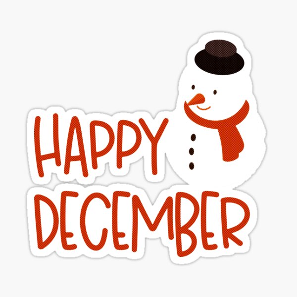 "Happy December" Sticker for Sale by Club-7 | Redbubble