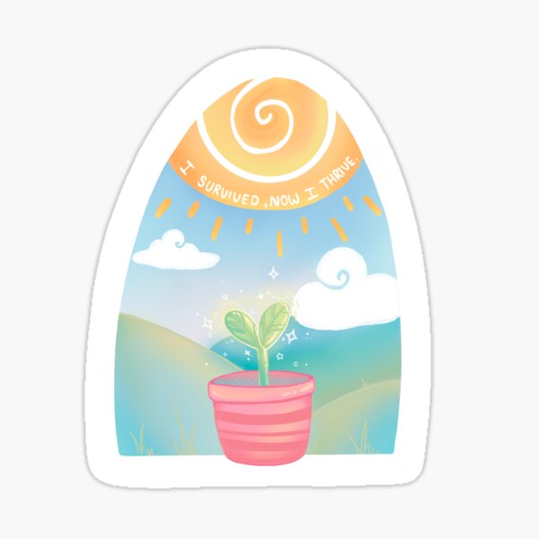 "Thrive" Sticker for Sale by brennsArt | Redbubble