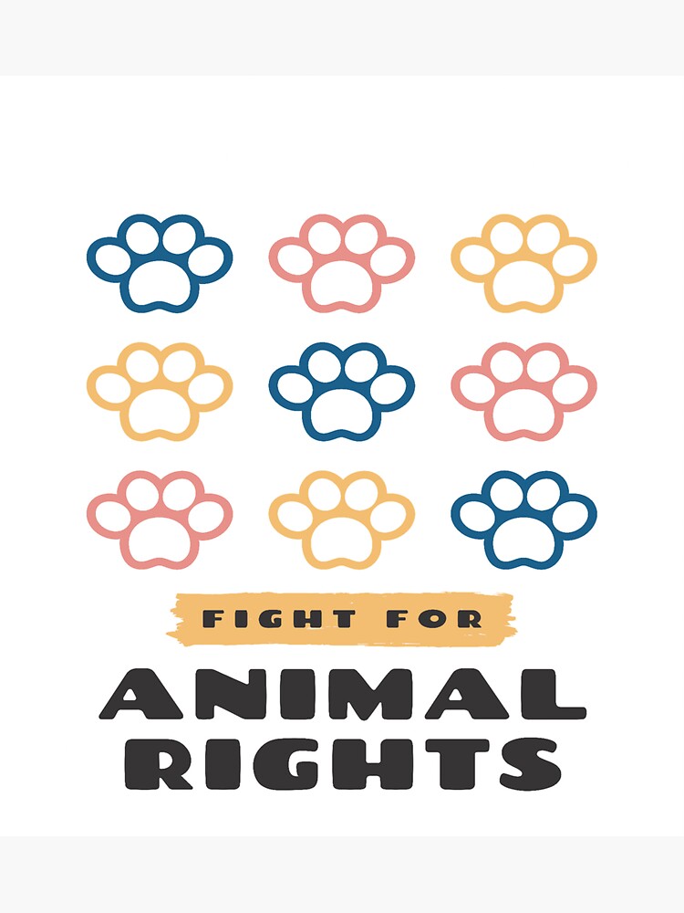 "Fight For Animal Rights" Sticker for Sale by ALaaa2020 | Redbubble