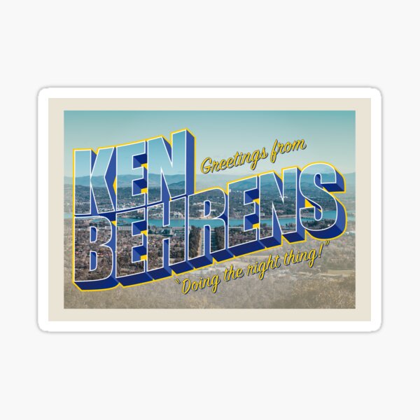 "Ken Behrens vintage postcard - Canberra" Sticker for Sale by ...