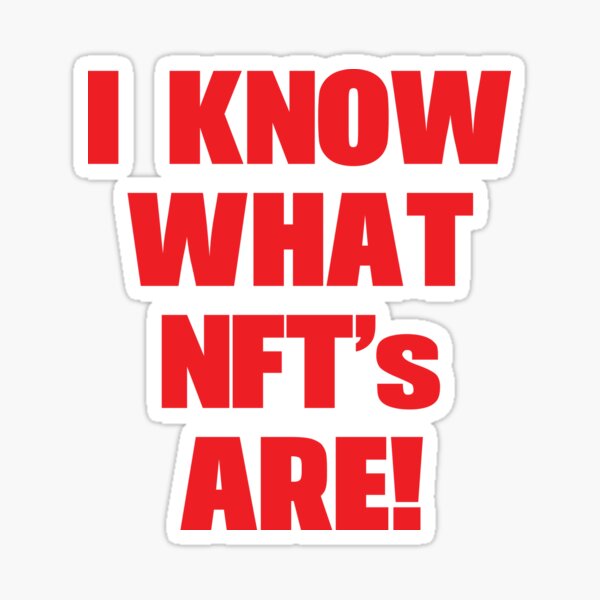 "Funny NFT Cryptoart" Sticker for Sale by MimsTees | Redbubble