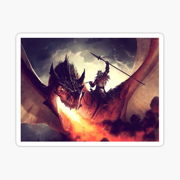 "Dragon Warrior" Sticker for Sale by BadassFashions | Redbubble
