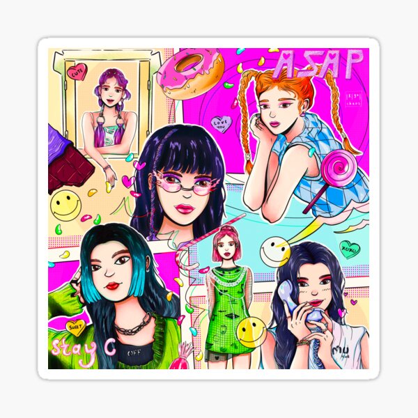 "STAYC - ASAP " Sticker by heidimh | Redbubble