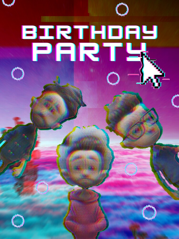 "AJR - Birthday Party (Glitch) " Sticker for Sale by carsonlolxd ...