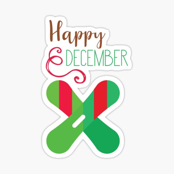 "Happy december" Sticker for Sale by Club-7 | Redbubble