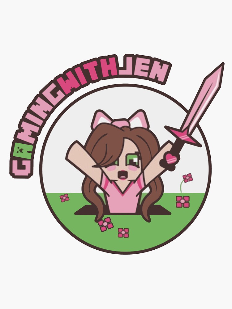 "GamingWithJen" Sticker by Tamiabraun | Redbubble