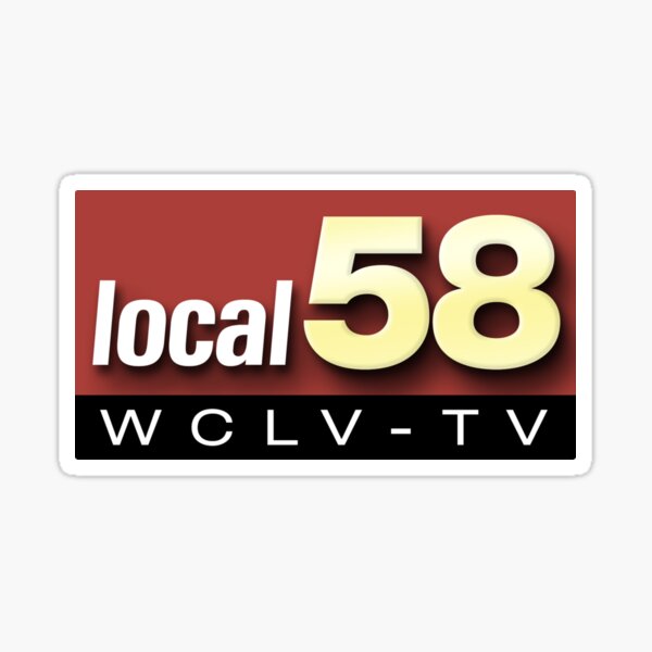 "Local 58 WCLV-TV" Sticker for Sale by Design-By-Dan | Redbubble