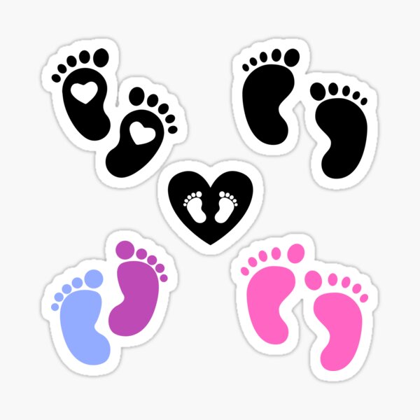 "Baby Feet Design and Sticker Pack" Sticker for Sale by Pstawicki ...