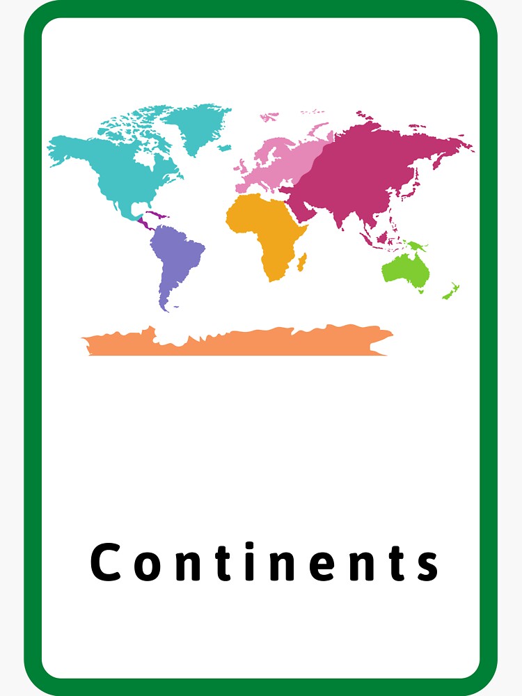 "Continents" Sticker for Sale by MixminBellys | Redbubble