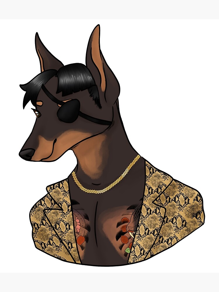"Goro Majima Mad Dog Furry Sticker" Poster by Skeletiano | Redbubble