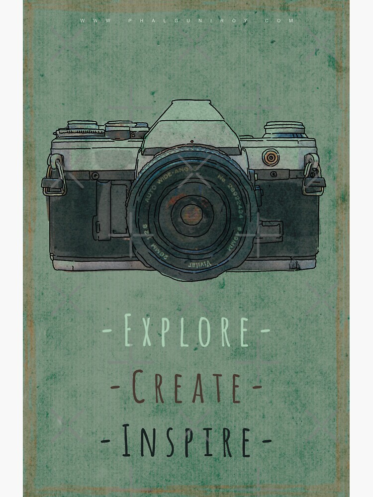 "Explore | Create | Inspire" Sticker by Insipred | Redbubble