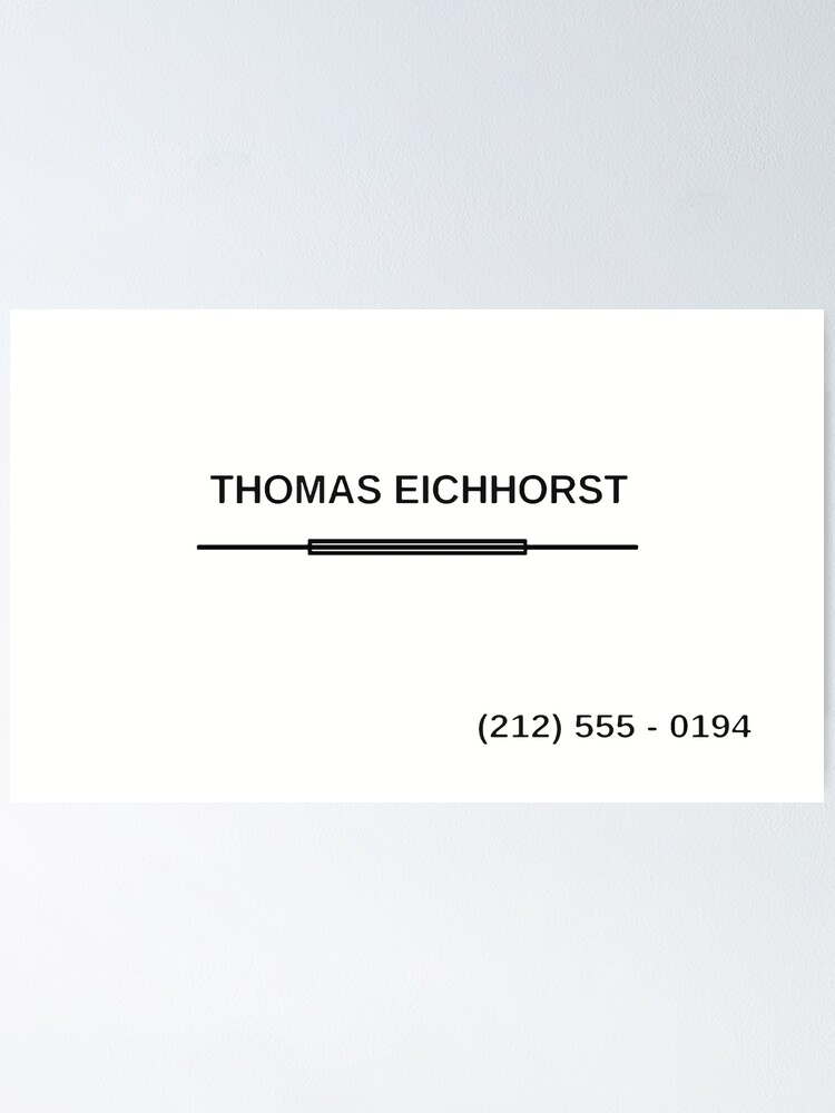 Póster «¡Tarjeta de visita de Thomas Eichhorst!» de LordNeckbeard ...