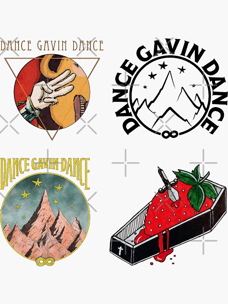 "4 In 1 Pack Dance Gavin Dance" Sticker for Sale by Flexpen | Redbubble