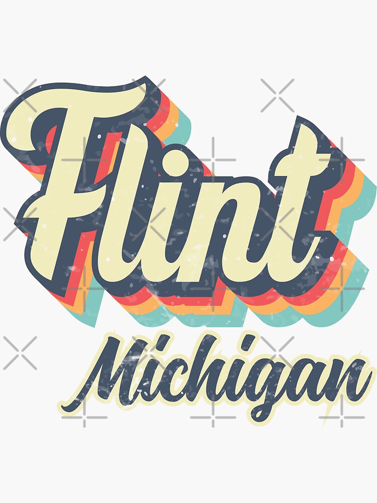Flint Michigan Logo Vehicle City Sign, In Flint, Michigan, Usa By