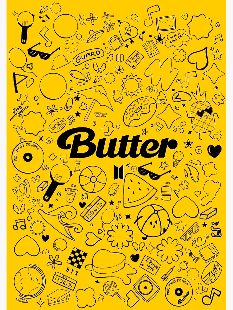 "BTS Butter Doodle" Photographic Print for Sale by LemoRin | Redbubble