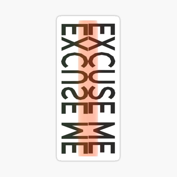 "EXCUSE ME" Sticker for Sale by realityzzang | Redbubble