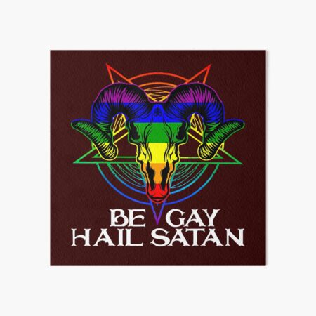 "Today Not Jesus Satan Goat Satanic Rainbow Satanism" Art Board Print ...