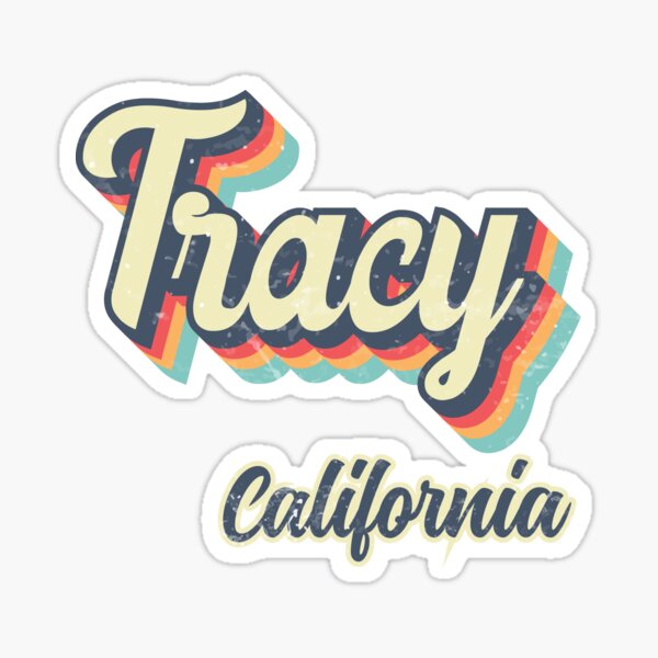 "Tracy City California Retro Vintage 70s rainbow" Sticker for Sale by ...