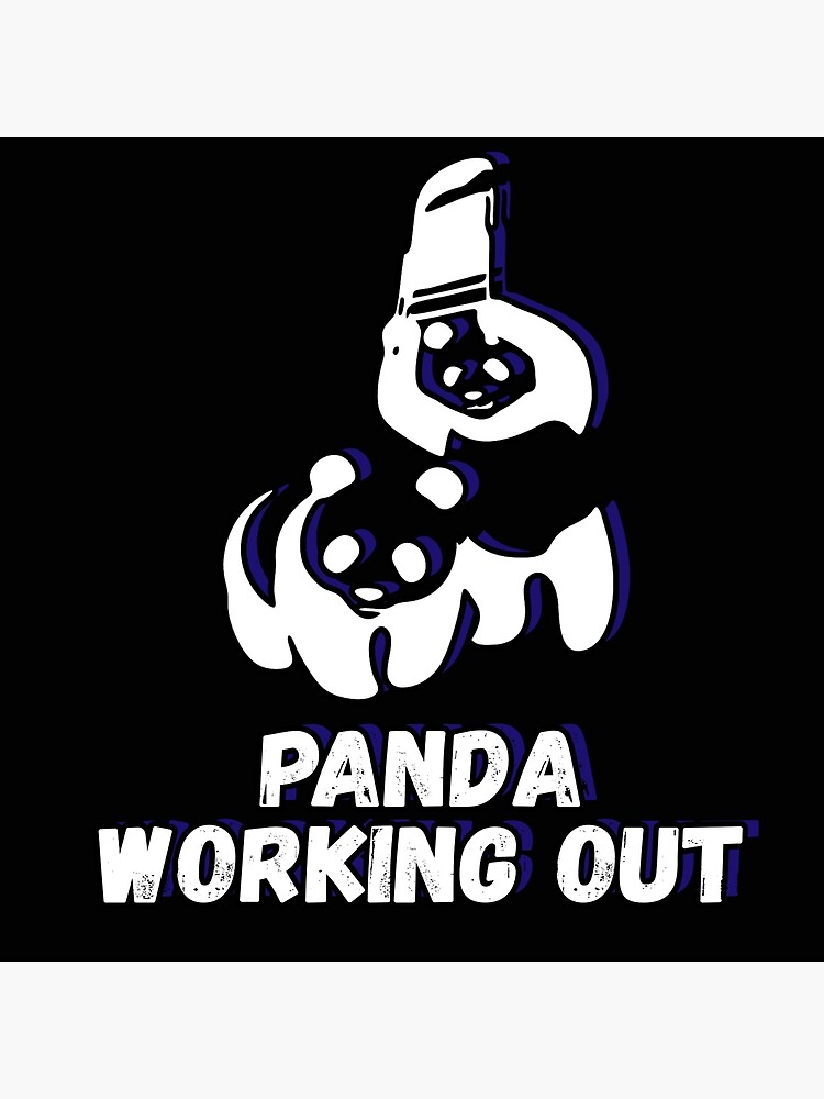 "Panda Working Out" Poster for Sale by NuarzDesign | Redbubble