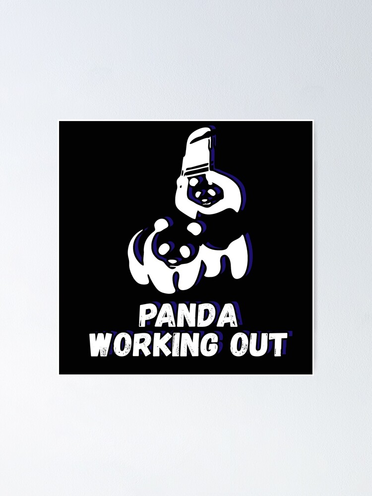 "Panda Working Out" Poster for Sale by NuarzDesign | Redbubble