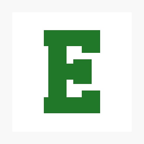 "Alphabet, Green E, Sports letter E" Photographic Print for Sale by ...