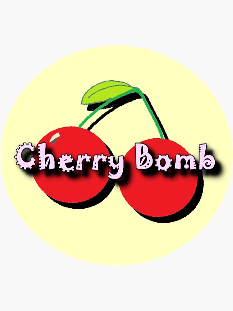 "Cherry Bomb " Sticker by AngelaNem | Redbubble