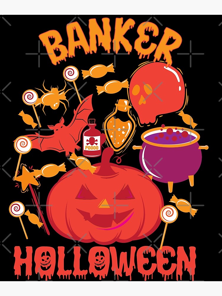 "Banker also celebrate Halloween" Poster by fadlaart | Redbubble