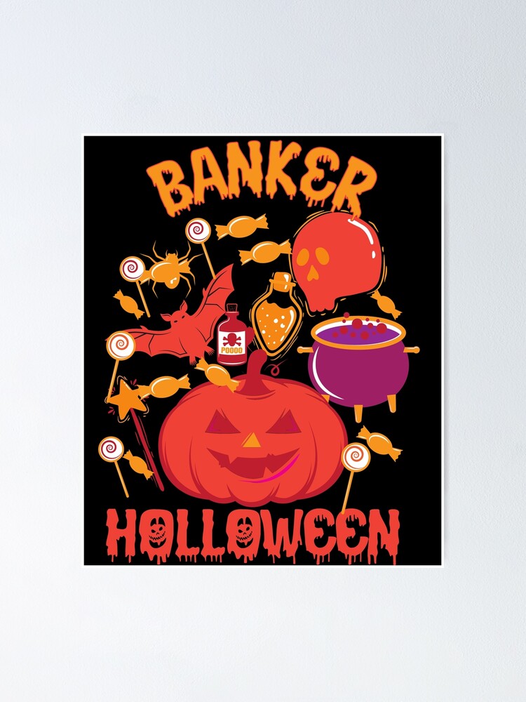 "Banker also celebrate Halloween" Poster by fadlaart | Redbubble