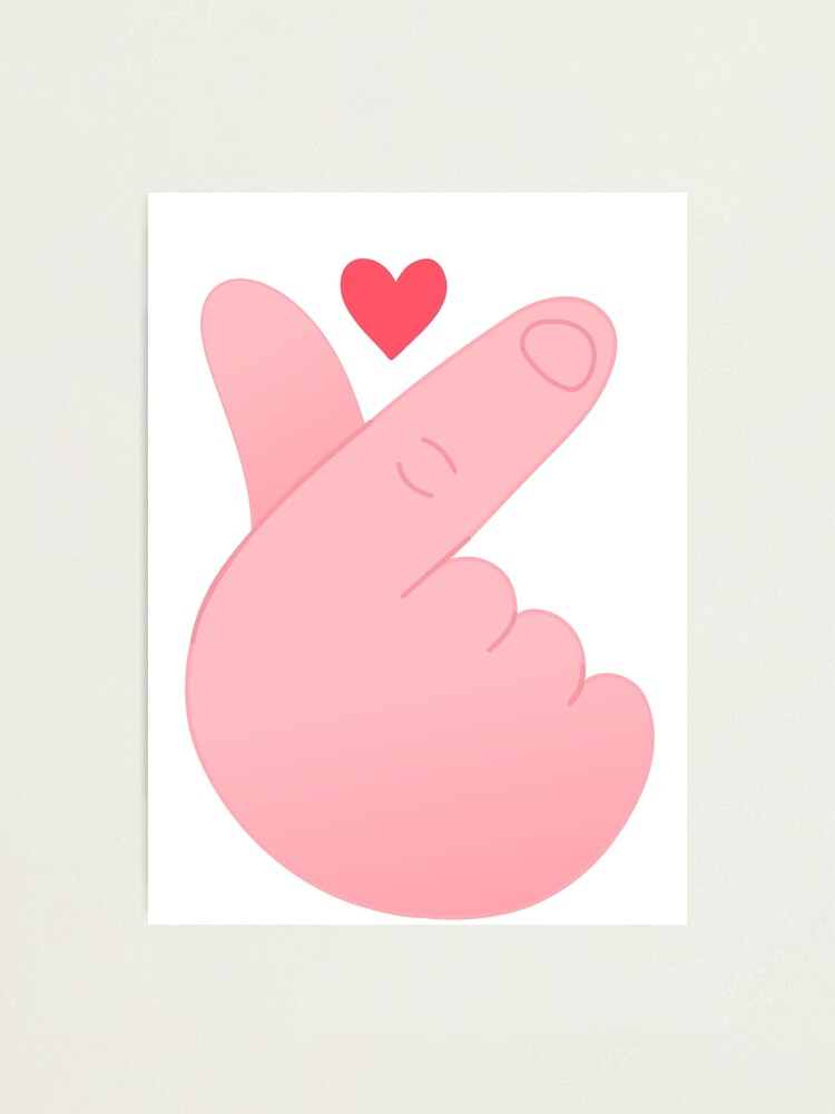 Saranghae Kawaii Korean Finger Heart Korean Love Hangul