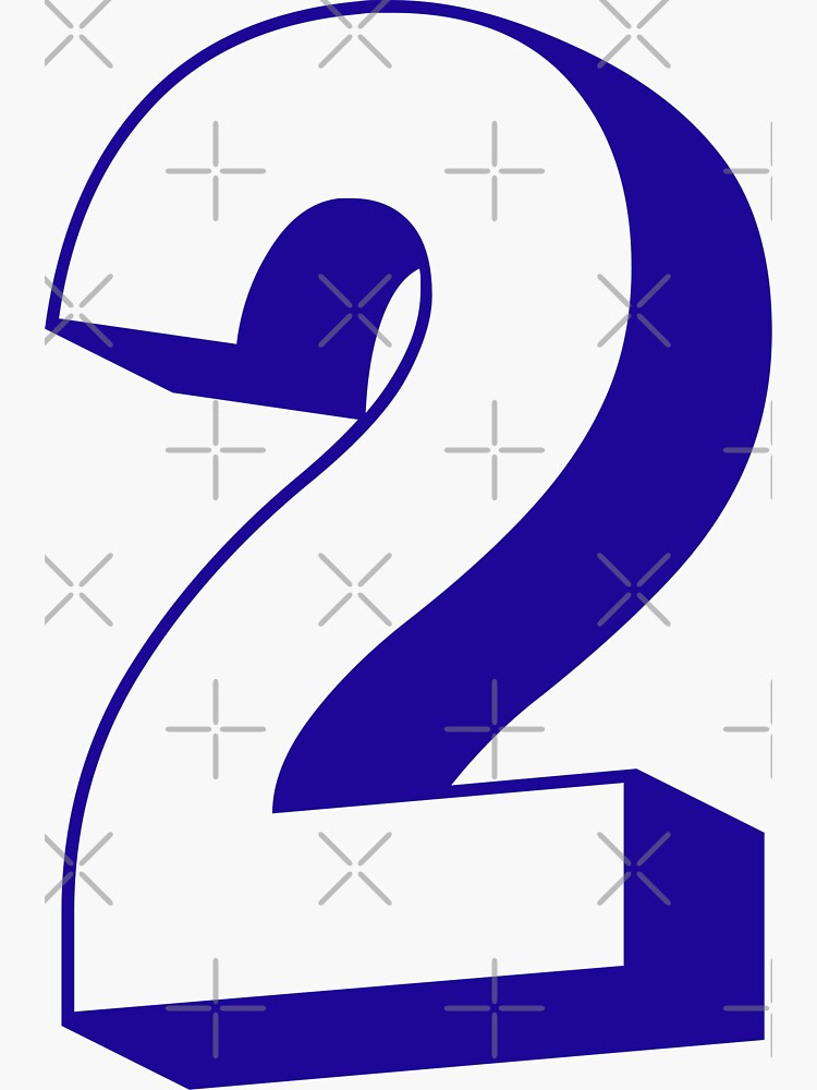 "number two" Sticker for Sale by akimm123 | Redbubble