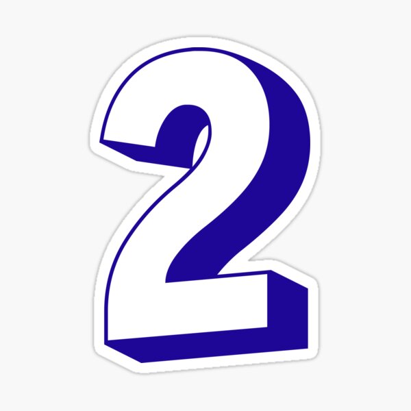 "number two" Sticker for Sale by akimm123 | Redbubble
