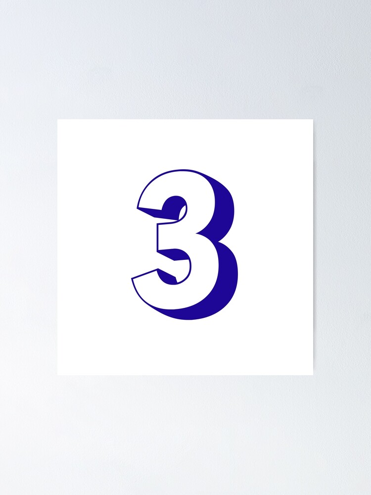 "number three" Poster for Sale by akimm123 | Redbubble