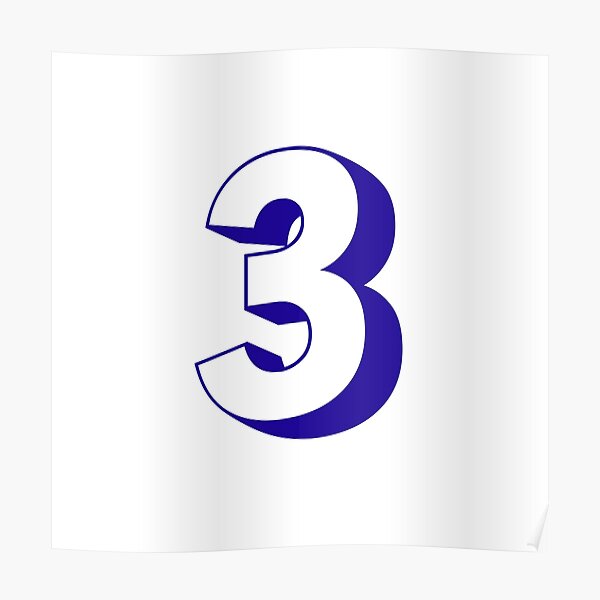 "number three" Poster for Sale by akimm123 | Redbubble