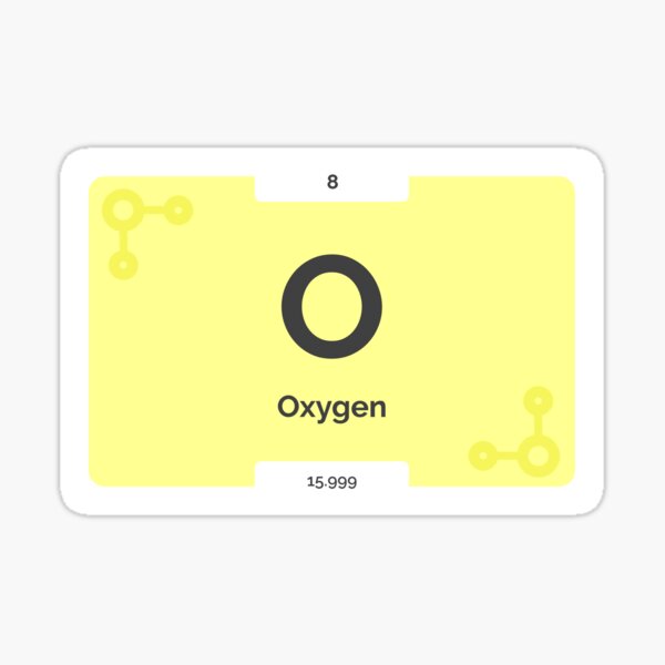 "Chemical Element: Oxygen" Sticker for Sale by exceeds | Redbubble