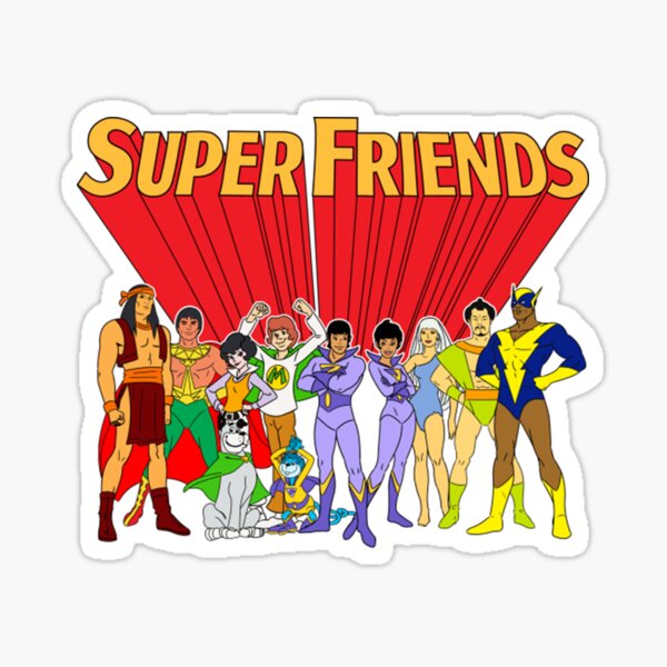 "Super Friends T-ShirtSuper Friends " Sticker for Sale by LinBurta ...