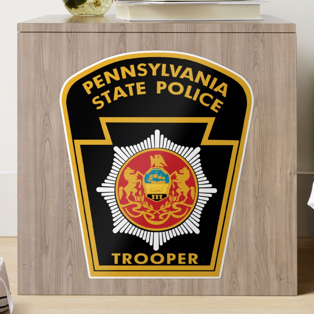 Pennsylvania State Police Trooper Logo Vinyl Sticker At Sticker Shoppe